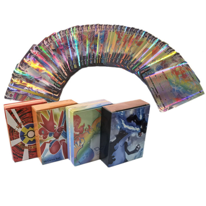 60Pcs/box English Pokemon GX Vmax Cards Special Energy Battle Trainer ...