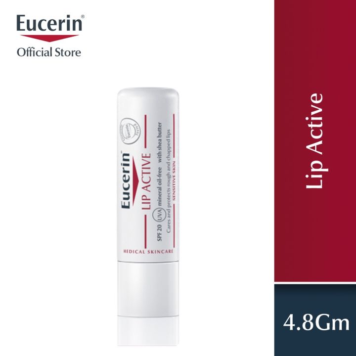 ♩Eucerin Lip Active 4.8Gm | Dry Lip Moisturizer | Cracked Lips ...