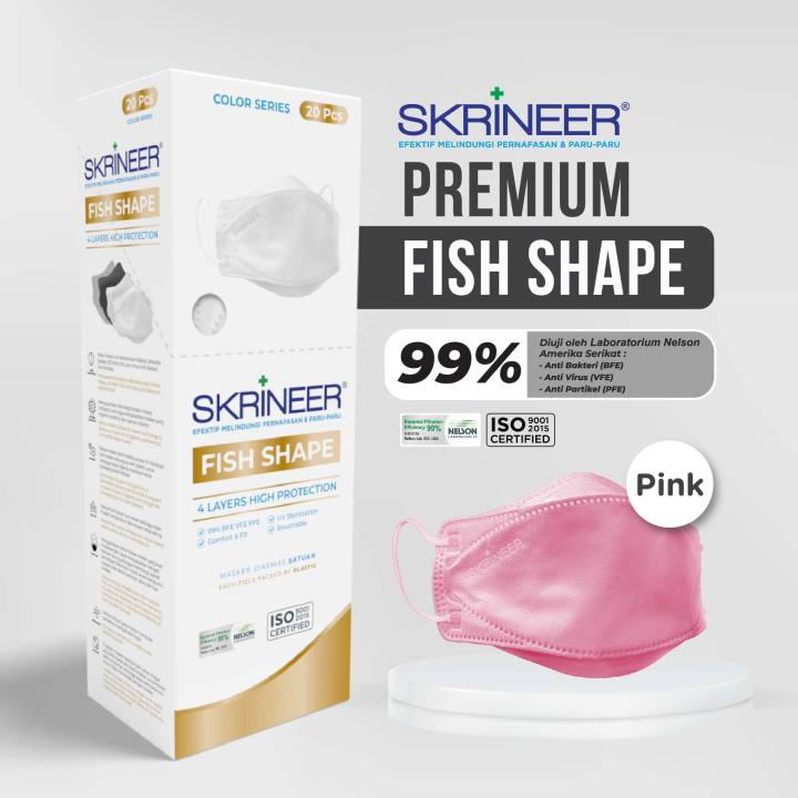 SKRINEER FISH SHAPE WHITE 20'S (PINK) | Lazada Indonesia