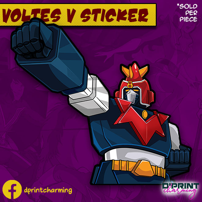 Voltes V Classic Version - Laminated Vinyl Sticker (choose texture ...