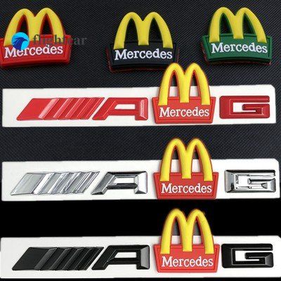 （FT）For Mercedes Benz car AMG LOGO McDonald's M logo Badge sticker ...
