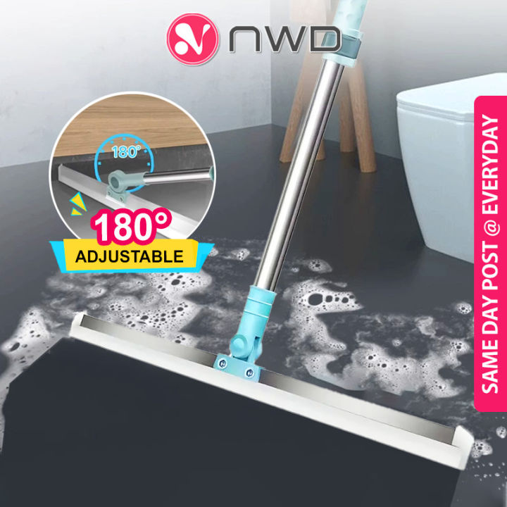 𝗤𝗨𝗜𝗖𝗞 𝗖𝗟𝗘𝗔𝗡𝗨𝗣 》 180 Degree Rotatable Silicone Magic Broom Floor Scraper ...