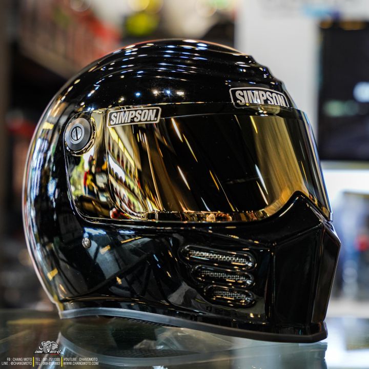 หมวกกันน็อค Simpson รุ่น Outlaw Bandit ลาย BLACK | Lazada.co.th