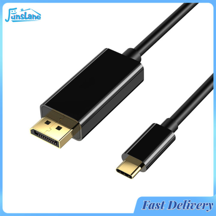 FunsLane USB C To DisplayPort Cable Adapter High Resolution 4K 60Hz ...