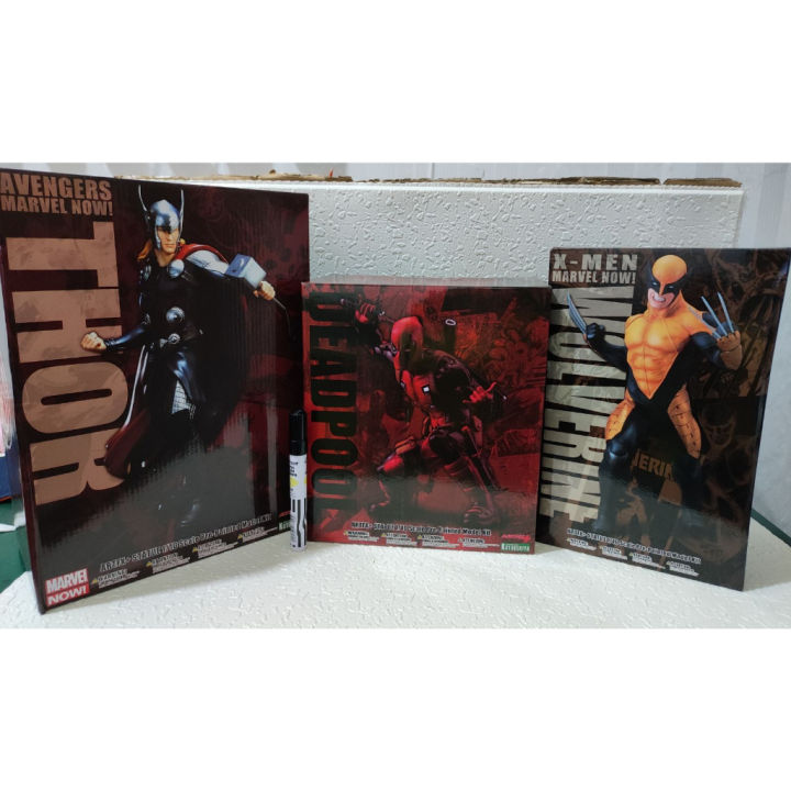 Marvel Thor Deadpool Wolverine Artfx Statue 110 Scale K.O Pre-Painted ...