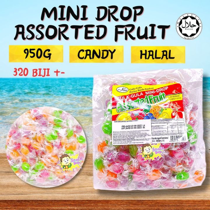 950g Mini Drop Assorted Fruit Candy Buah-Buahan | Lazada