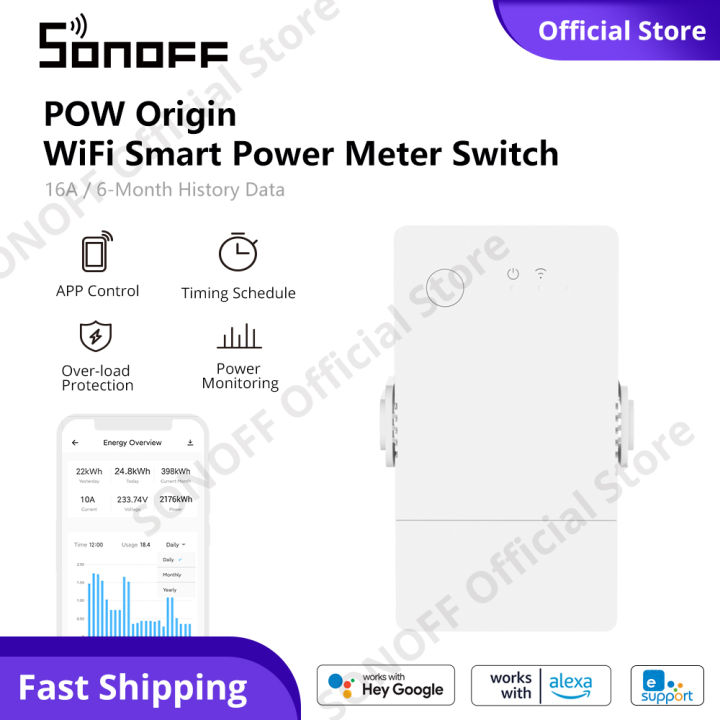 SONOFF POW Origin 16A WiFi Power Monitoring Smart Switch Smart Home ...