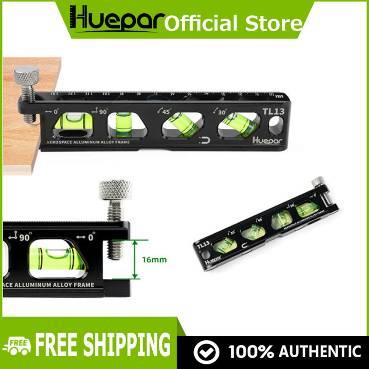 Huepar Torpedo Level Ruler 5.1" 13cm Superior Magnetic Spirit Ruler ...