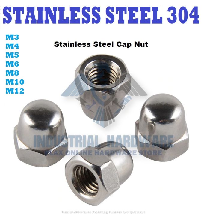 M4 M5 M6 M8 M10 M12 304 Stainless Steel Cap Nut Semi-Circular Cap Nut ...