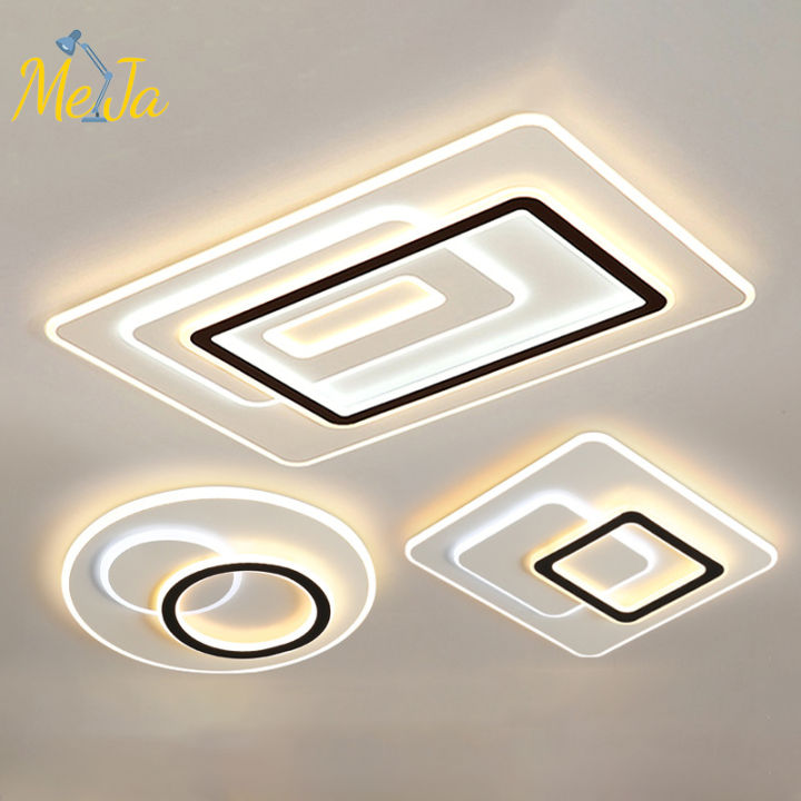Ultra Thin LED Ceiling Light Combination Rectangular Living Room Light ...