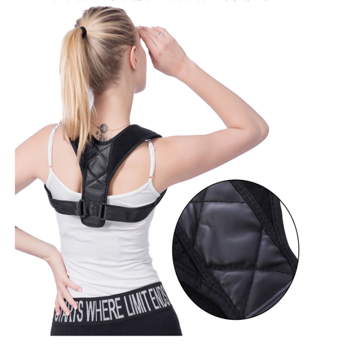 1 black uniform back with a hunchback orthosis for men and women ...