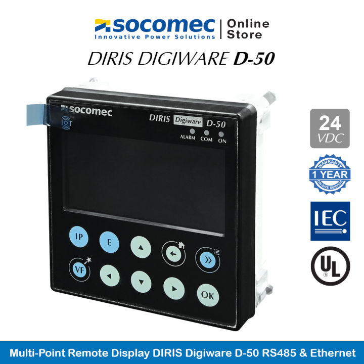 Socomec Multi-Point Remote Display DIRIS Digiware D-50 | 48290204 ...