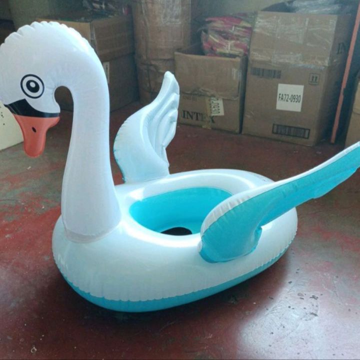 swan inflatable swimming boat baby boat inflatable | Lazada PH