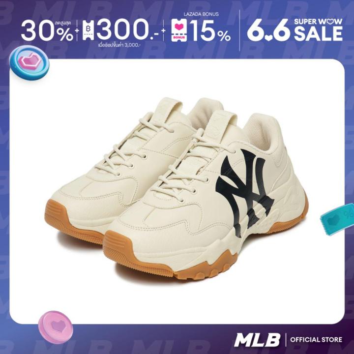 MLB รองเท้าผ้าใบ BASIC 3ASHC101N 50BGL L.BEIGE NEW YORK YANKEES ...