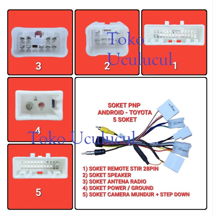SOKET PLUG AND PLAY HEADUNIT ANDROID DENGAN MOBIL TOYOTA DAN DAIHATSU ...