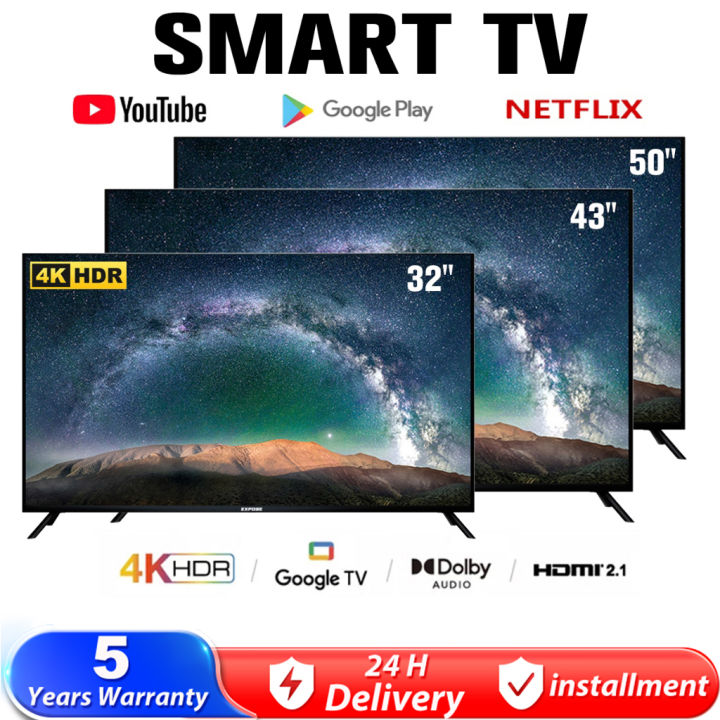 Smart TV 43 Inch Android 12.0 4K TV Android TV 32 Inch EXPOSE TV 50 ...