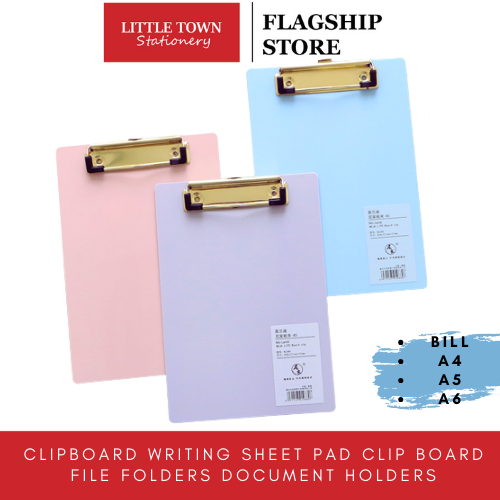 Clipboard Writing Sheet Pad Clip Board File Folders Document Holders A4 ...