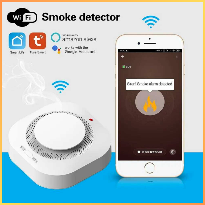 COD KIRIM CEPAT Earykong Smoke Detector WiFi Alat Pendeteksi Asap ...