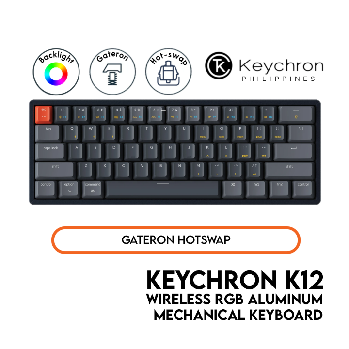 Keychron K12 Mechanical Keyboard (60% Layout, Wired/Bluetooth, RGB ...