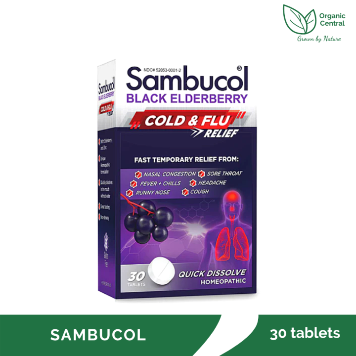 Sambucol Black Elderberry Cold & Flu Relief 30 Tablets | Lazada PH