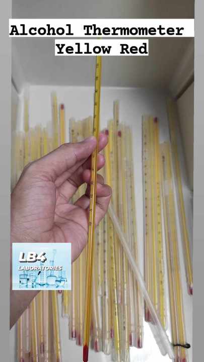 Laboratory Alcohol thermometer Yellow RED | Lazada PH