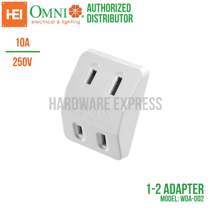 Omni 1-2 Adapter / Adaptor Plug Socket 10A 250V WDA-002 | Lazada PH