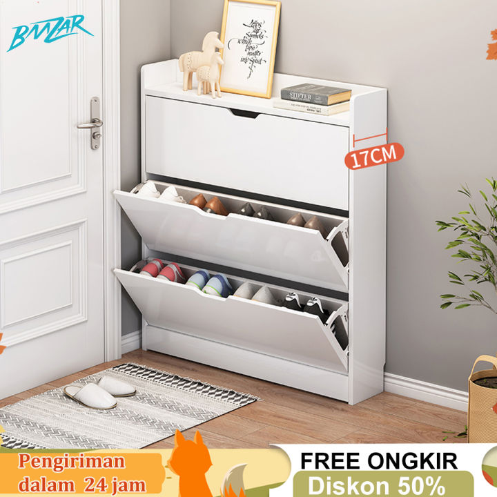 Rak Lemari Sepatu Minimalis Rak Sepatu Kayu Susun Multilayer Rak Sepatu ...