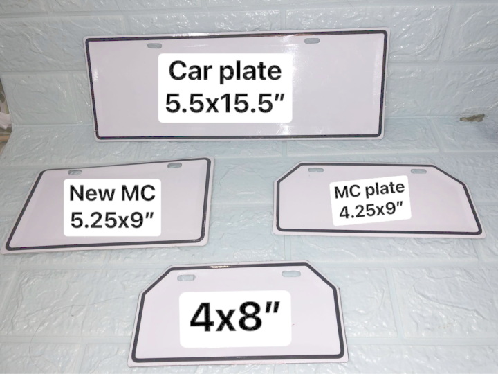 BLANK Motorcycle / car license plate / galvanize / embossed | Lazada PH