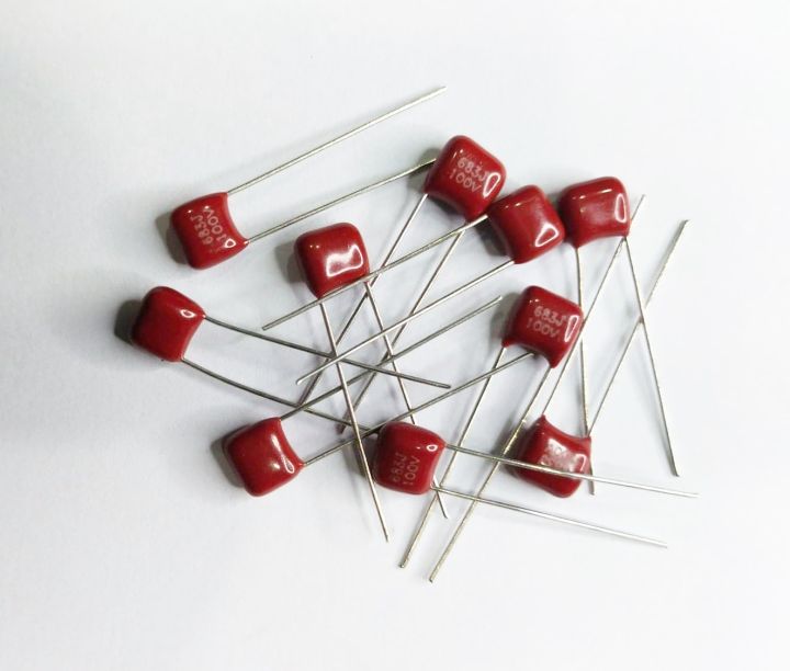 Capacitor 0.068uF/68NF/100VDC 2A683J วงจรอิเล็กทรอนิกส์ กรอง เรียงกระแส ...