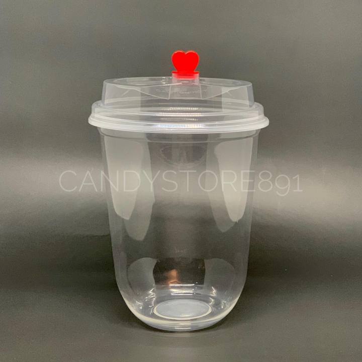 Plastic Cups Milk tea Cups- U Cups 12oz / 16oz / 22oz with Lid Cover ...