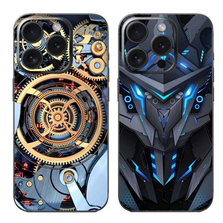 Technology Gear Decal Skin for iPhone 15 14 13 12 16 Pro Max Plus Mini ...