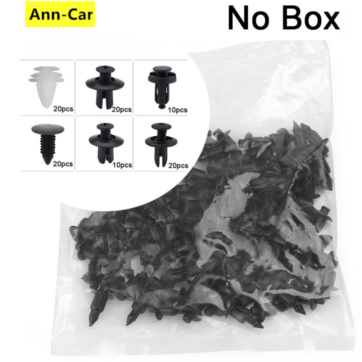 【Ann-Car】Universal 100PCS Car Fender Panel Plastic Rivet Fasteners Push ...