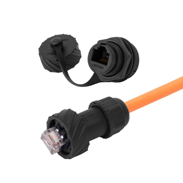 【YF】 lshitech High Sealed 1A Outdoor LAN Cable Waterproof IP65 Industrial Car Ethernet RJ45 ...