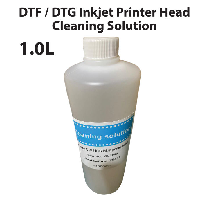DTF / DTG Inkjet Printer Head Cleaning Solution 1.0L 250ml Printhead ...