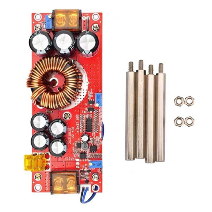 1500W Upgrade 1800W DC-DC Boost Converter Step Up Power Supply Module DC10-60V 12-90V Adjustable ...