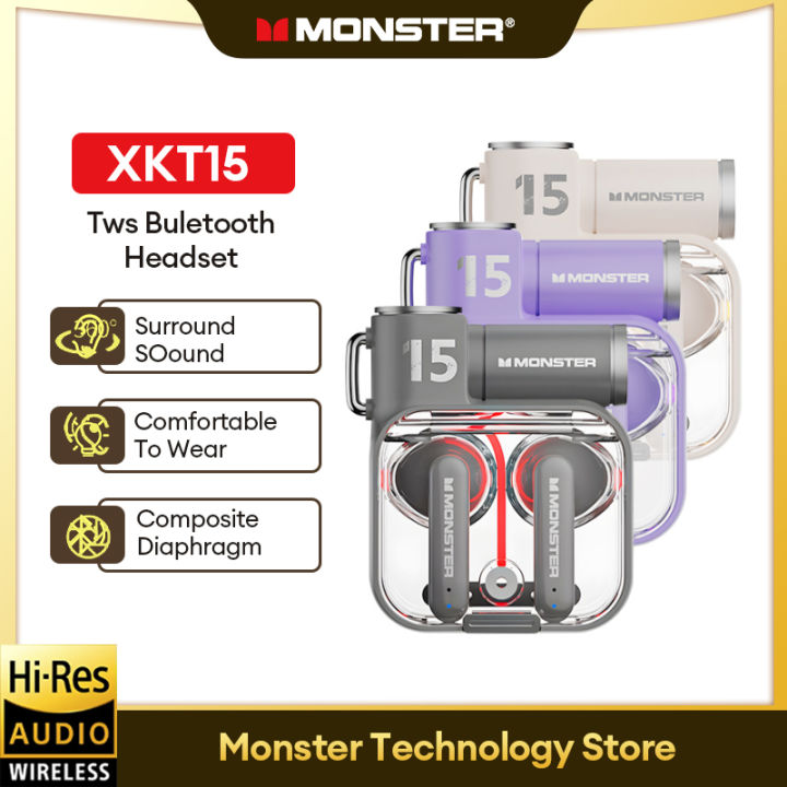 Monster XKT15 True Wireless Stereo Bluetooth Headset Wireless Sports ...