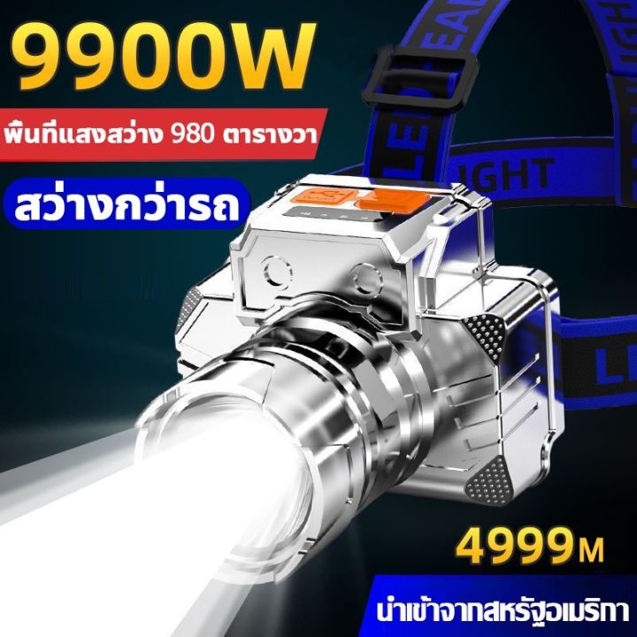 RXC ไฟฉายคาดหัว Outdoor ไฟฉายชาร์จไฟ USB Rechargeable Headlight / 101 | Lazada.co.th