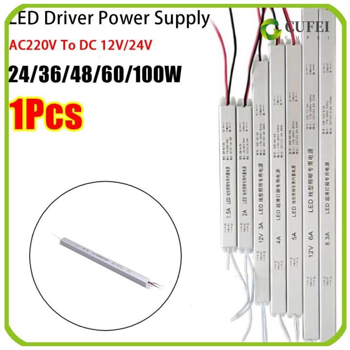CUFEI 1Pcs 24W 36W 48W 60W 100W LED Driver Power Supply Advertising Board Power Parts AC220V To ...