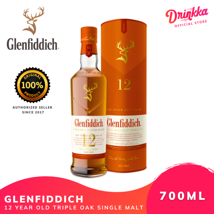 Glenfiddich 12 Year Old Triple Oak Single Malt Scotch Whisky 700ml 40% ABV | Drinkka | Lazada PH