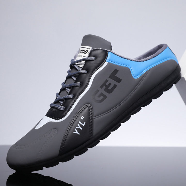 🔥One shoes🔥รองเท้าสลิปออนระบายอากาศฤดูร้อนของผู้ชาย รองเท้าขับรถพื้น ...