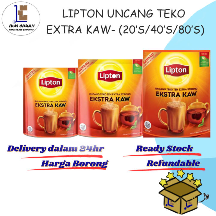 Lipton Potbag Uncang Teko Teh Extra KAW Extra Strong [20 uncang / 40 ...