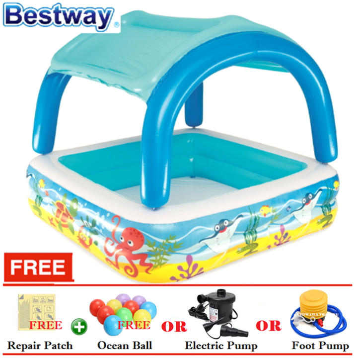 PROMOTION 52192 Inflatable Ring Swimming Pool Safe PVC Bath Basin KOLAM ...