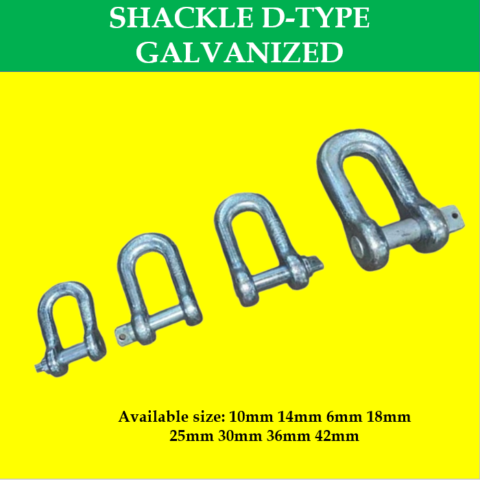 MAGO 6mm-10mm-14mm Shackle D type Shackle European Type Galvanized ...