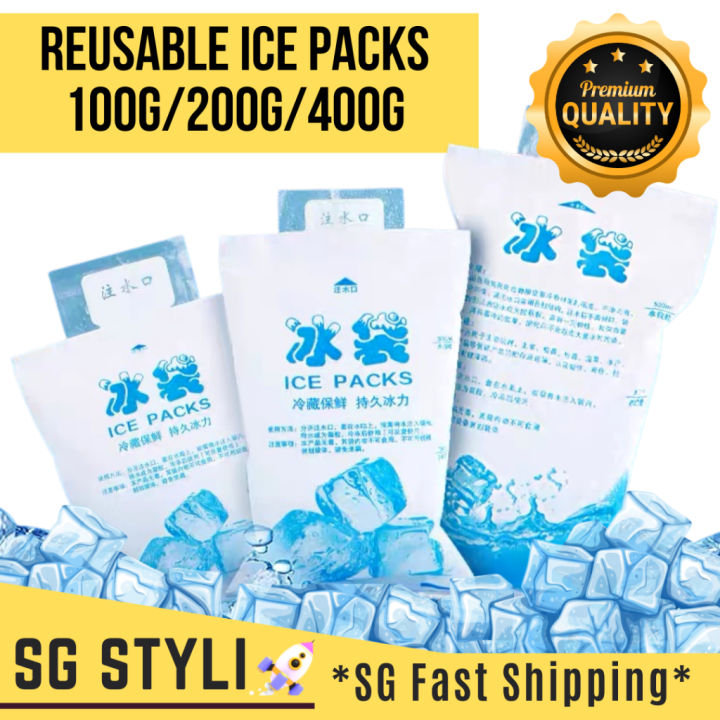 💯Reusable Gel Ice Pack for Cooler Box/ Multiple Size Ice Sports Injury ...