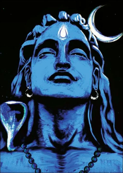 LORD SHIVAN FACE POSTER WITH WOODEN FRAME | Lazada