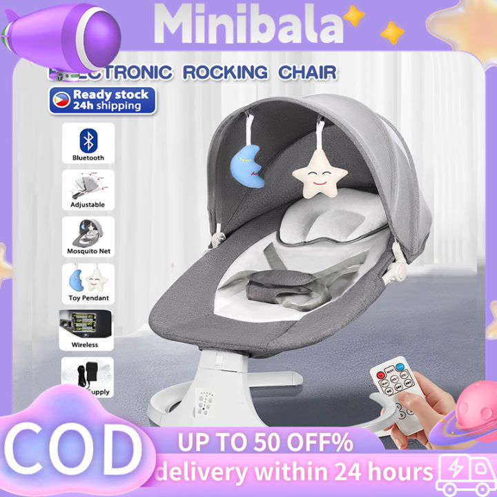 Minibala Baby Swing Rocker Automatic Bluetooth Electric For Baby Swing ...