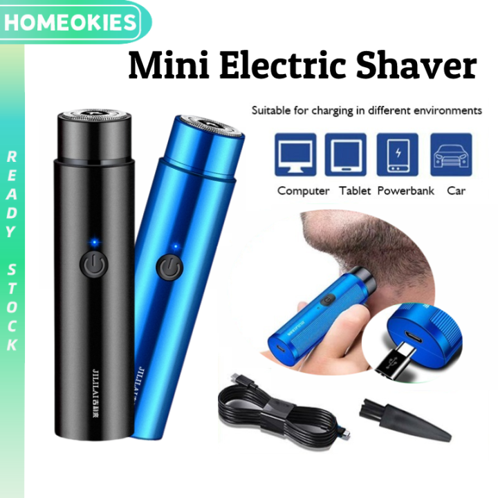 Mini Electric Shaver for Men Portable Electric Razor Beard Knife USB ...