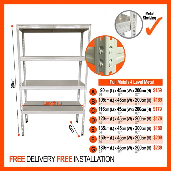 Metal boltless storage rack for HDB shelter store room free ...