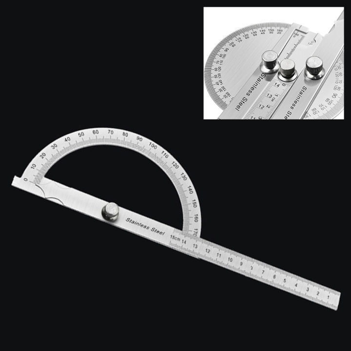 180 Degree Adjustable Protractor Stainless Steel Angle Finder Gauge ...