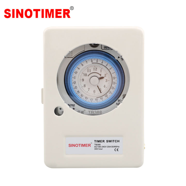 100-240V 20A Quartz Mechanical Timer 24 Hours Programmable Din Rail ...